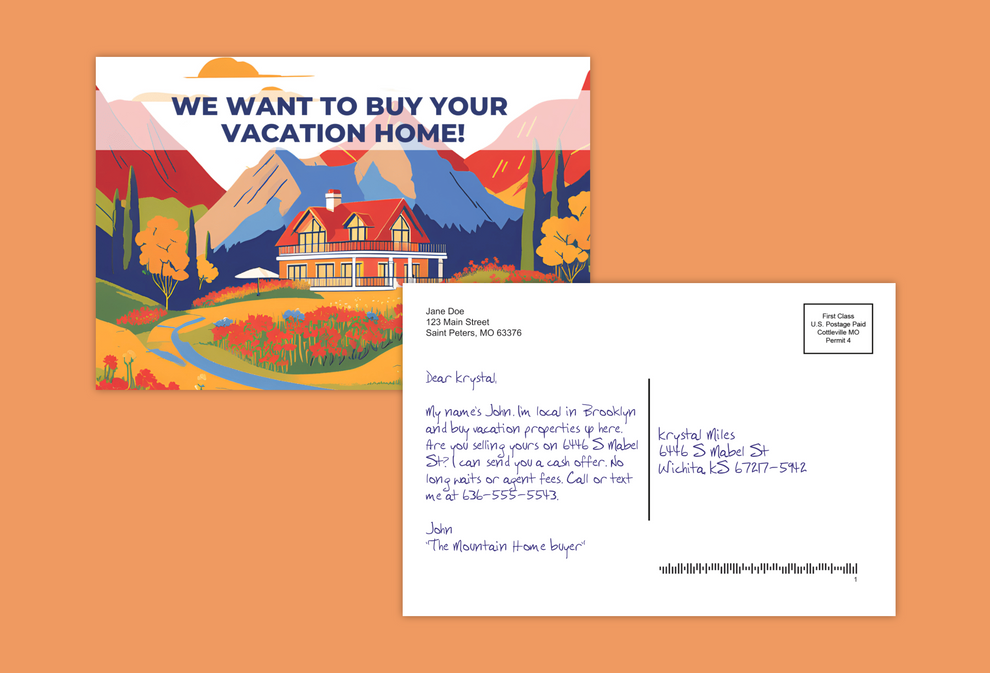 Asset Postcard - Mountain Vacation Home – Ballpoint Marketing